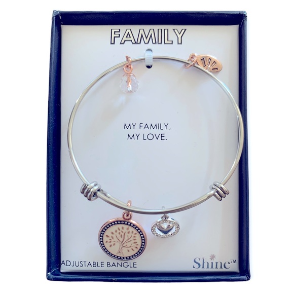 shine | Jewelry | Family Tree Adjustable Bangle | Poshmark